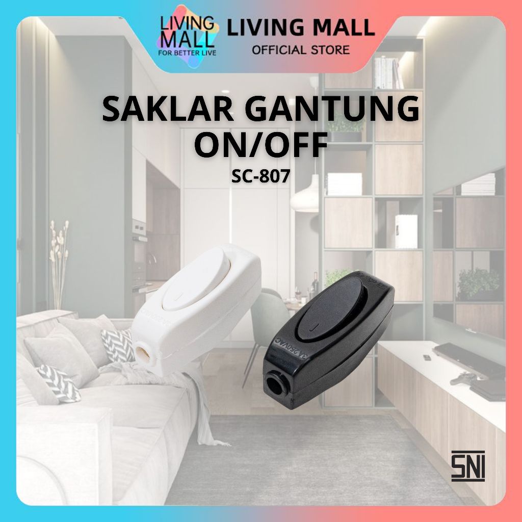 Jual Saklar Gantung Kecil Cahaya On/Off SC-807 Putih Hitam | Shopee ...