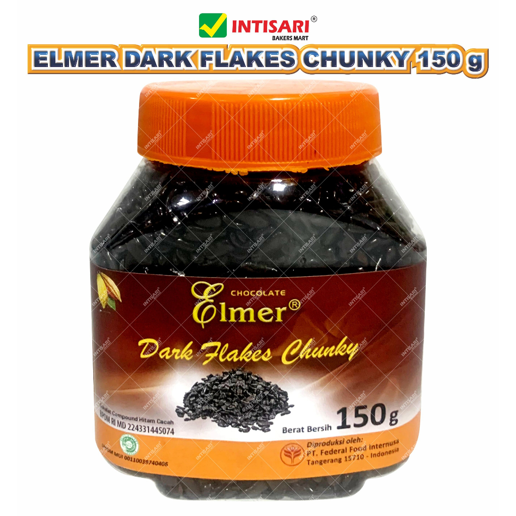 Jual ELMER DARK FLAKES CHUNKY 150 G | Shopee Indonesia
