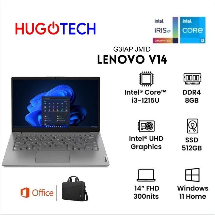Jual LENOVO V14 G3IAP JMID INTEL I3-1215U 8GB 512GB SSD FHD IPS WIN11 ...