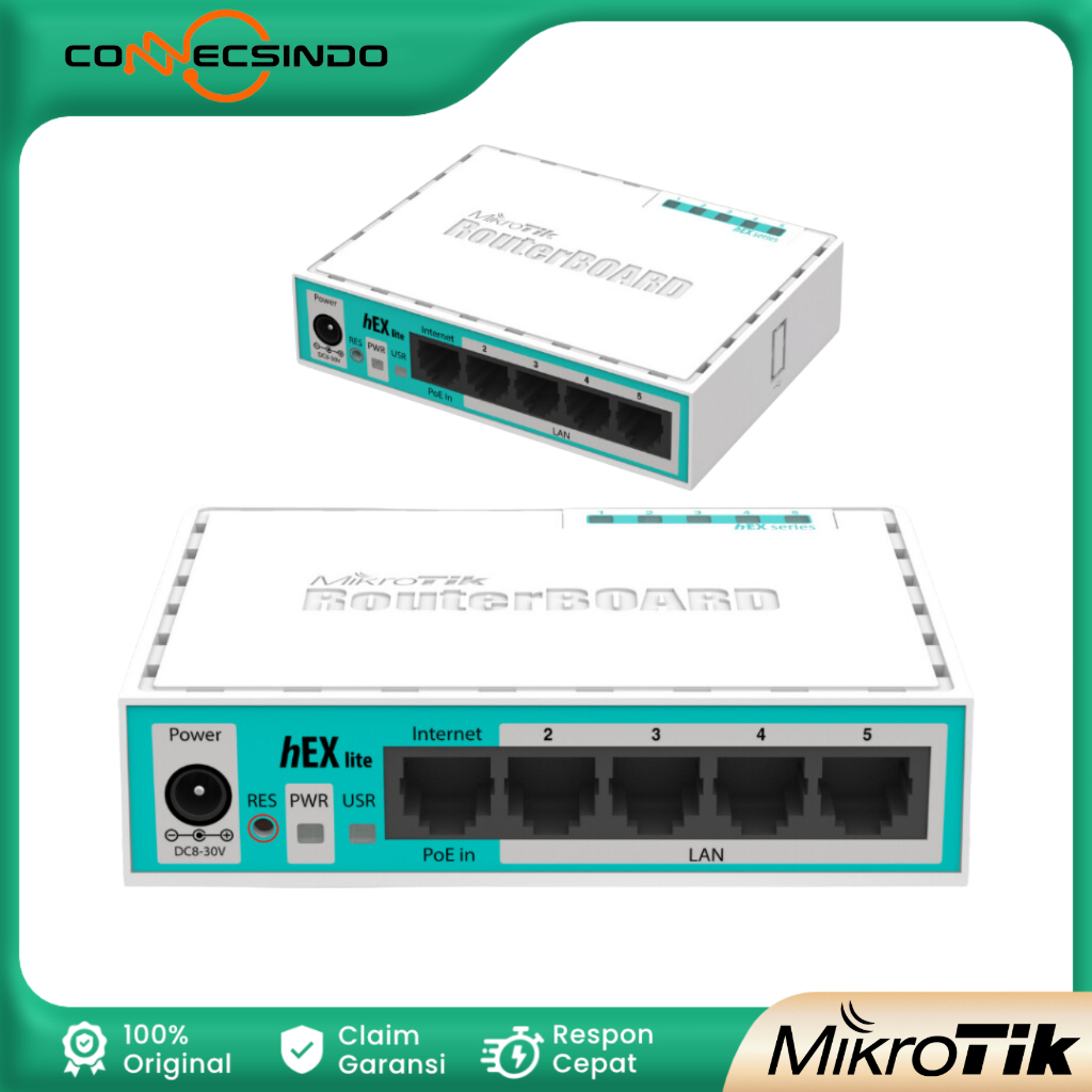 Jual Router Wireless RouterBoard MIKROTIK RB750R2 hEX Lite 5 Port ...