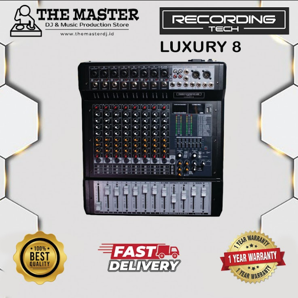Jual Recording Tech LUXURY 8 LUXURY8 8 Channel USB Audio Mixer | Shopee ...