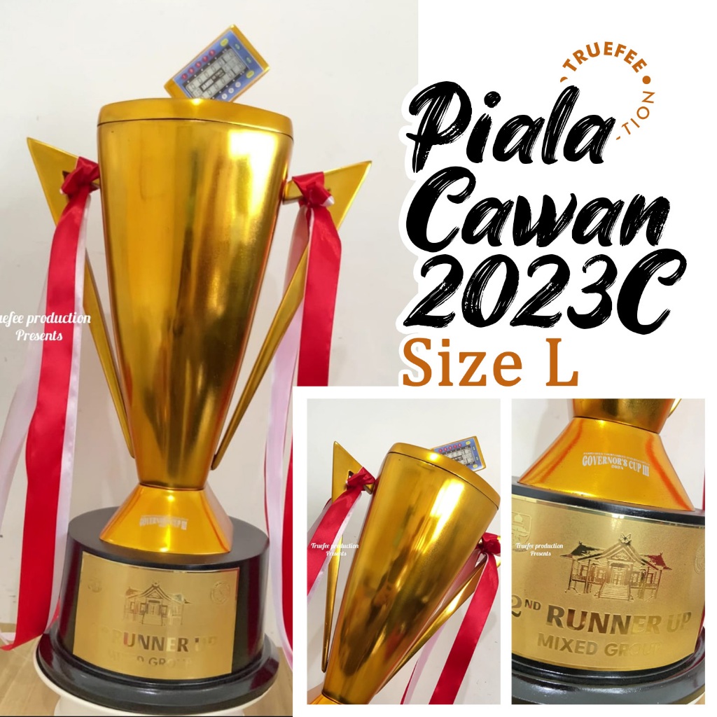 Jual PIALA LOGAM ALUMUNIUM CAWAN 2023-C SIZE L CHAMPIONS CUP TROPHY ...