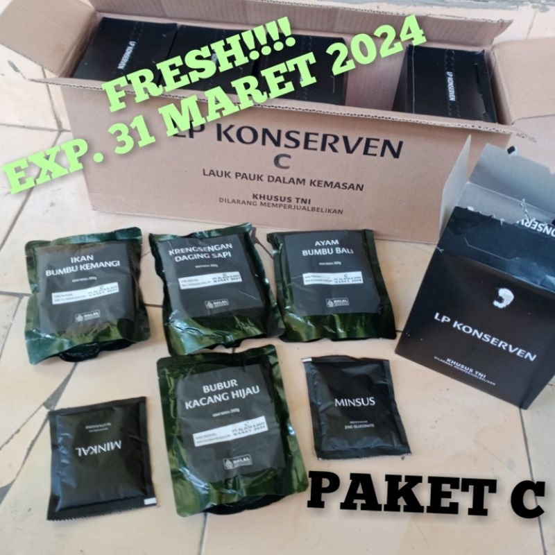 Jual PROMO 1 PAKET Ransum Makanan TNI Lauk Pauk Konserven mirip MTP1 ...