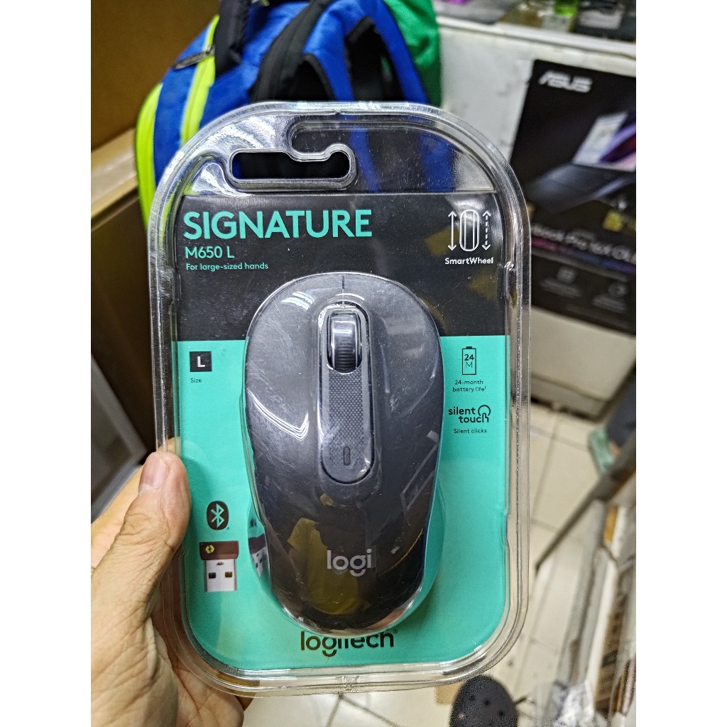 Jual Logitech Signature M650 L Mouse Bluetooth Silent Full Size M650 | Shopee Indonesia