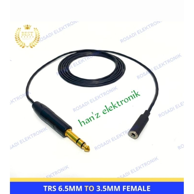 Jual kabel audio extension trs 6.5mm male to aux 3.5mm female sambungan | Shopee Indonesia