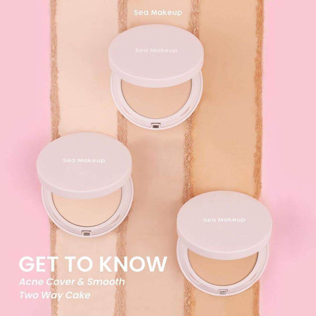 Jual Sea Makeup Acne Cover & Smooth Two Way Cake Pressed Powder ...