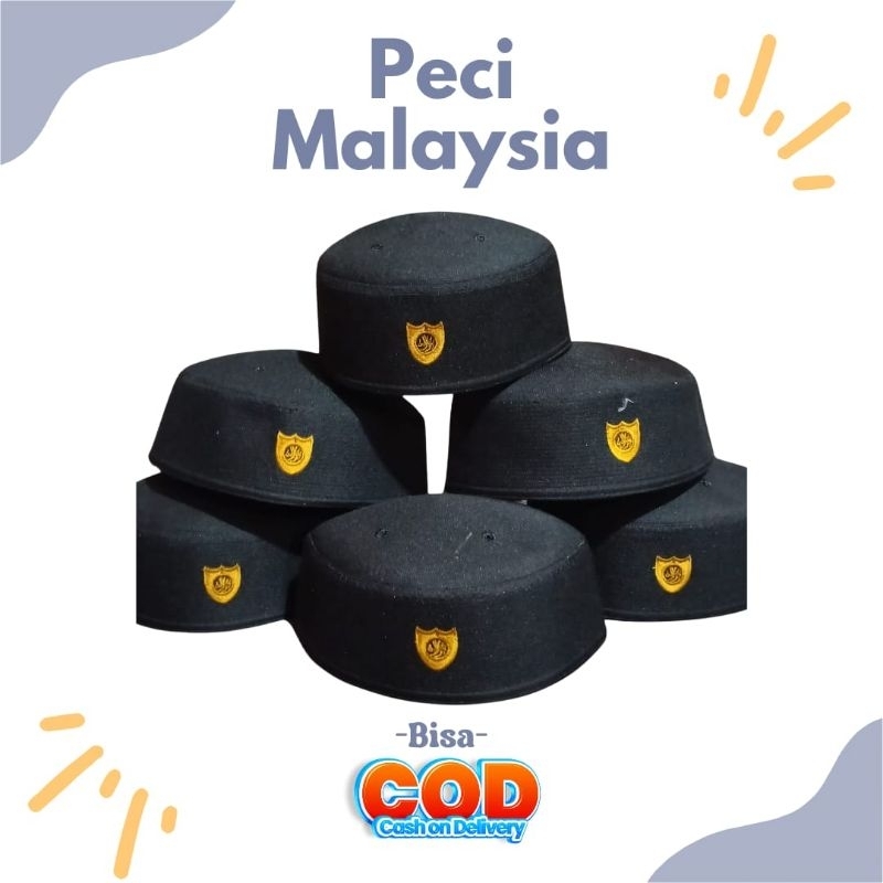 Jual Peci Malaysia Peci Haji Logo Abu | Shopee Indonesia