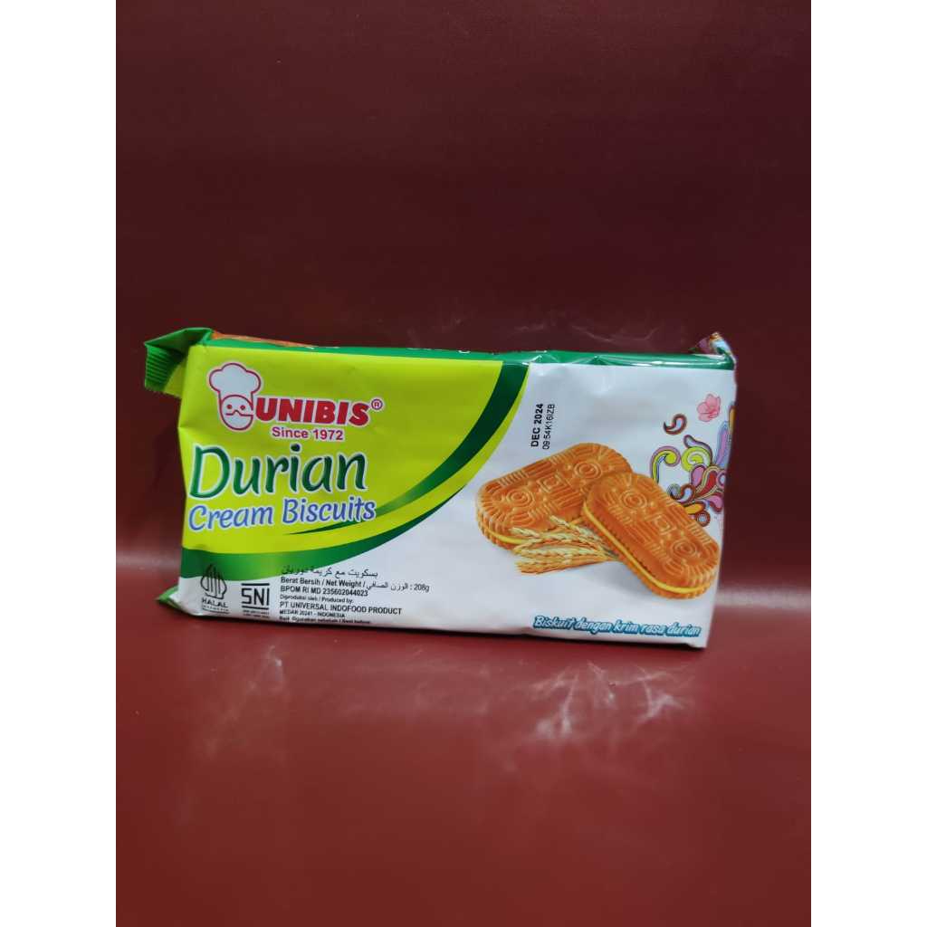 Jual Unibis Durian Cream Biscuits 208G | Shopee Indonesia