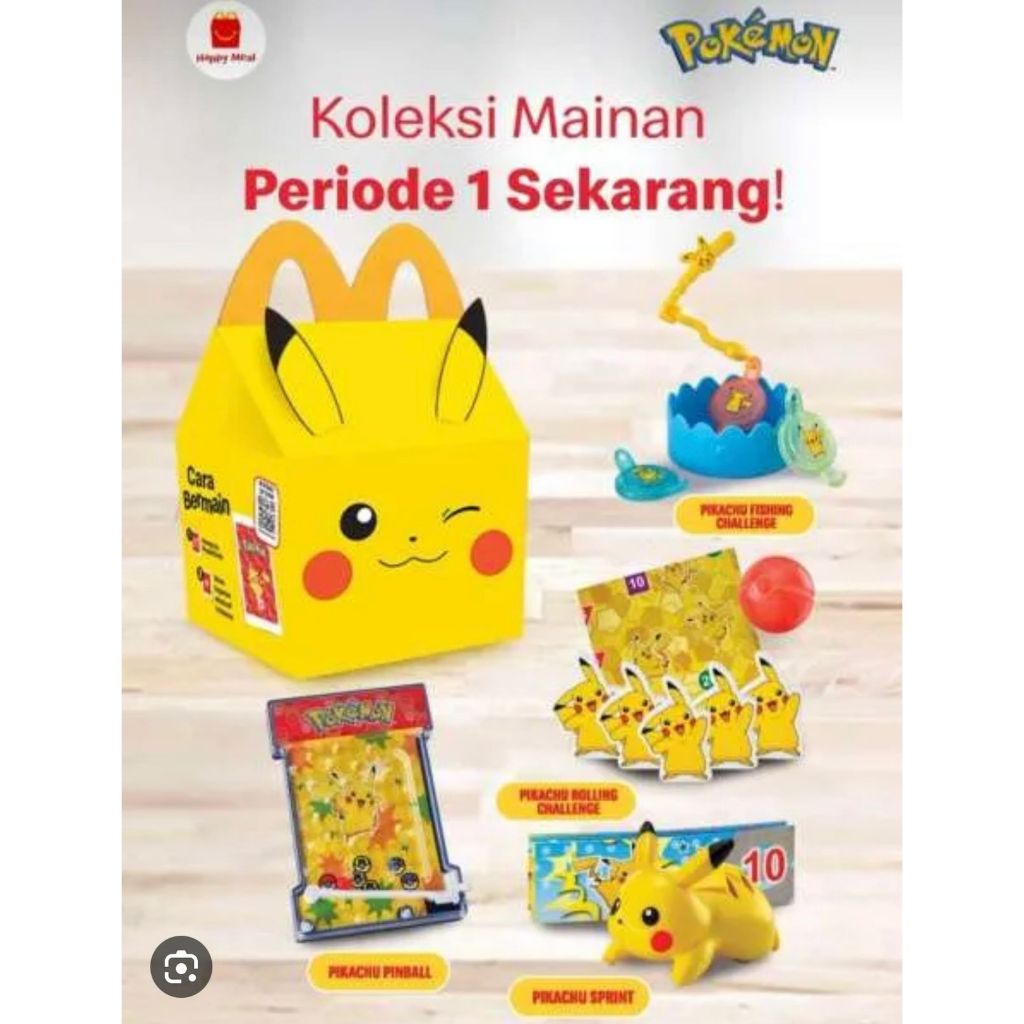 Jual Happy Meal Mcd Mcdonald pikachu pokemon 2024 terbaru mainan anak collector koleksi | Shopee ...