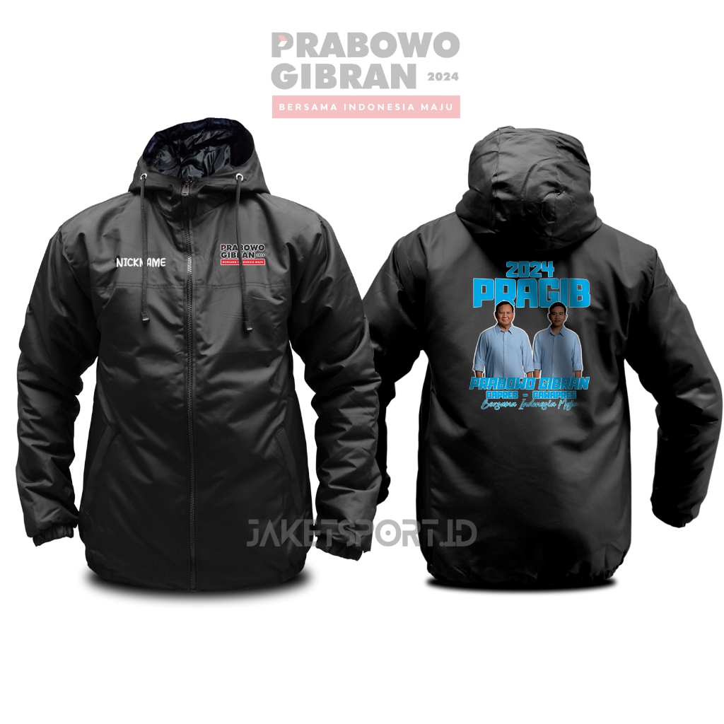 Jual JAKET PRABOWO GIBRAN PRAGIB 2024 / JAKET PARASUT / JAKET INDONESIA ...