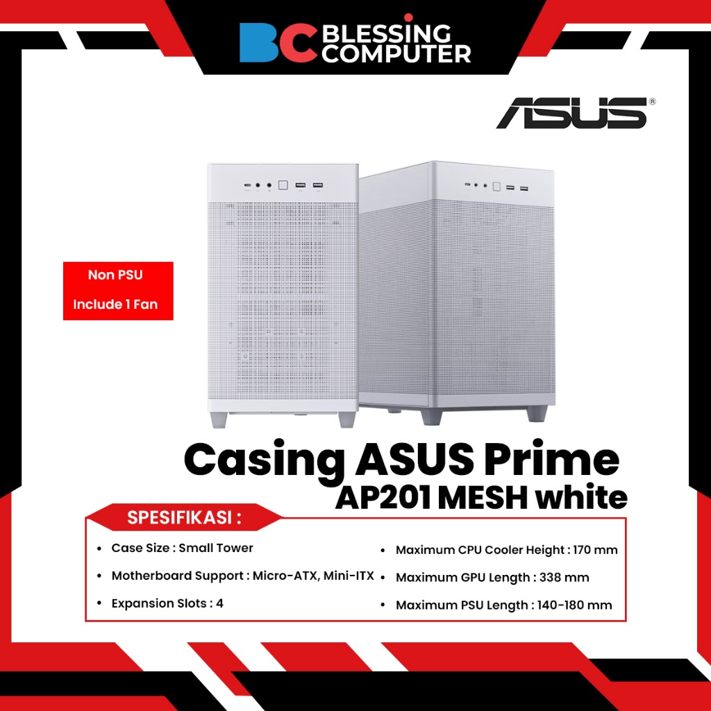 Jual Casing ASUS Prime AP201 MESH White | Shopee Indonesia