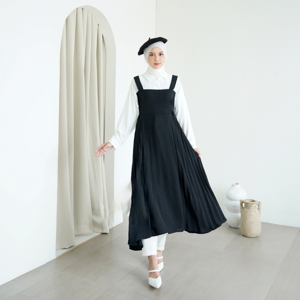 Jual IL - Hanny Dress Korean Style Cringkle Premium | Shopee Indonesia