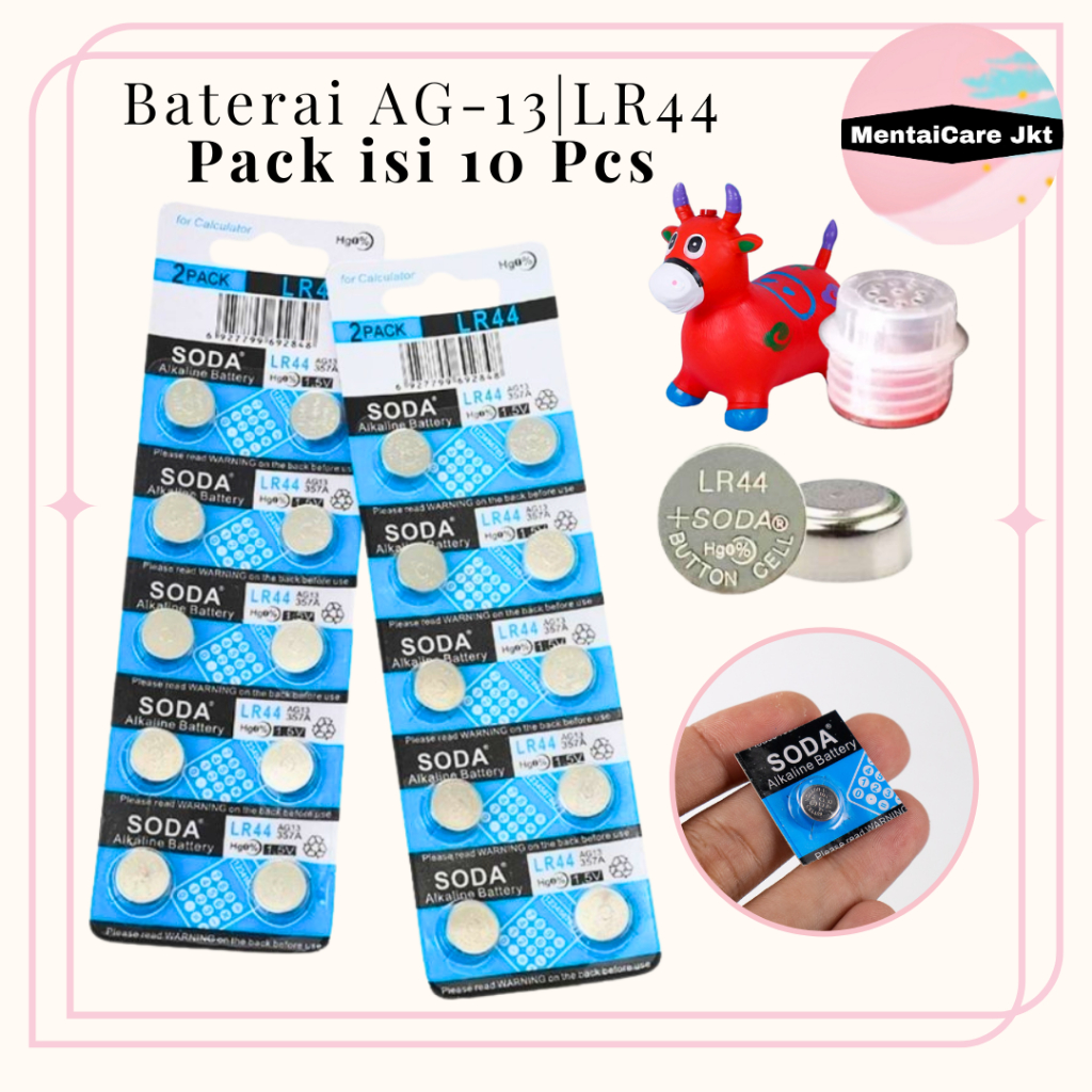 Jual Baterai Jam Batu Battery Kancing Batre Mainan Laser SODA AG13/LR44 lembaran 10pcs | Shopee ...