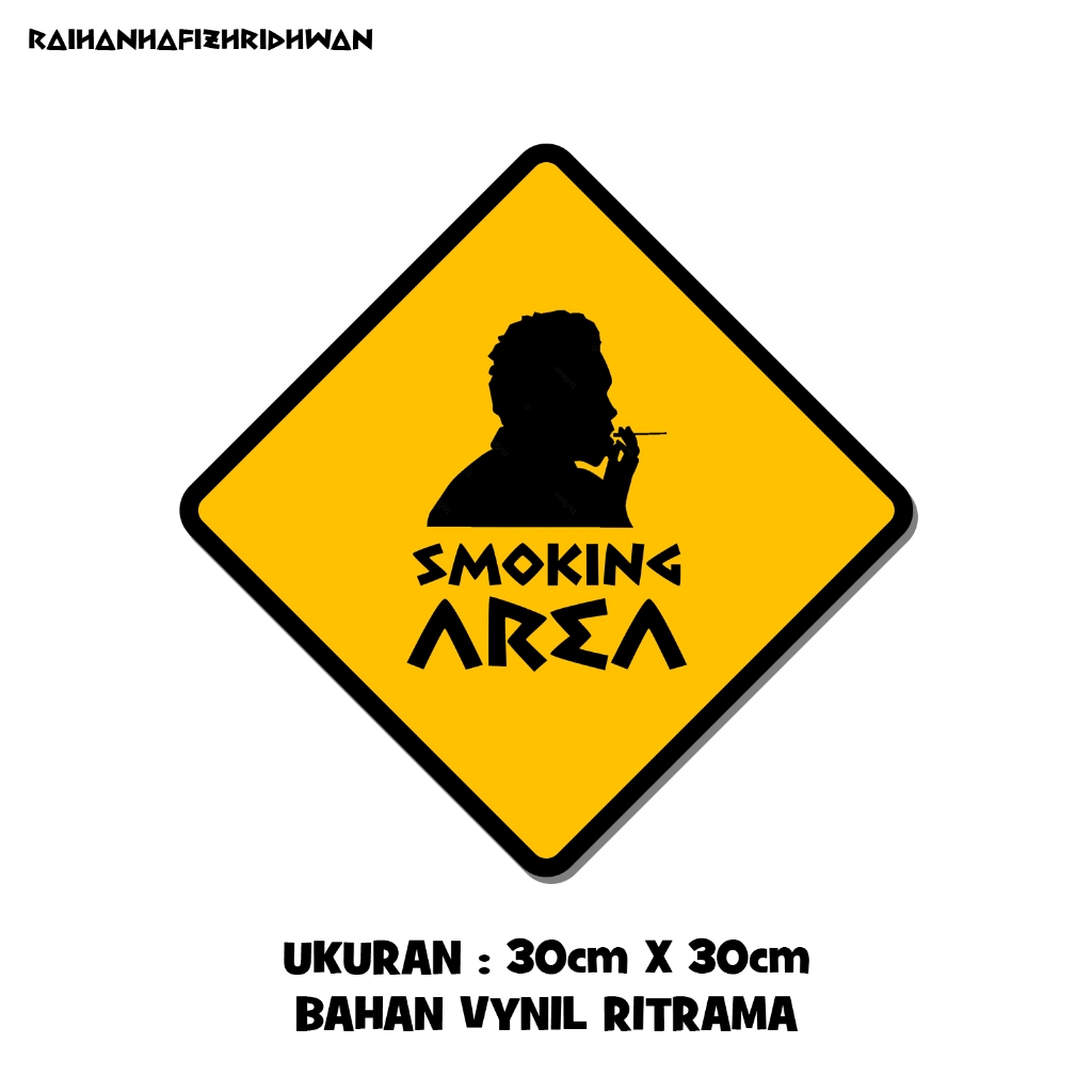 Jual STIKER / STIKER SMOKING AREA / STIKER AREA MEROKOK / STIKER RAMBU ...