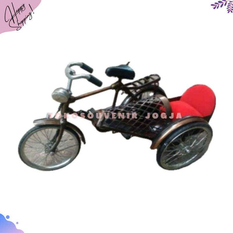 Jual Miniatur Sepeda Becak Thailand Bahan Besi | Shopee Indonesia