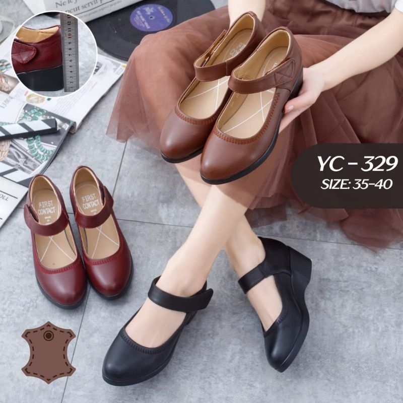 Jual SEPATU FIRST CONTACT MADE IN JAPAN YC-329 LEATHER WEDGE 5CM ...