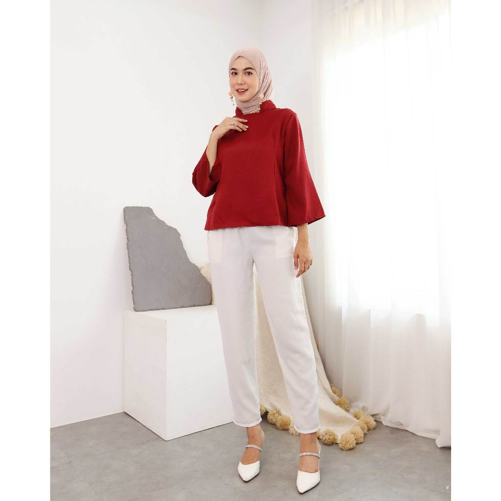 Jual Atasan Polos Wanita Blouse Murah 559 Bisa Untuk Atasan Muslim Mrs2 ...