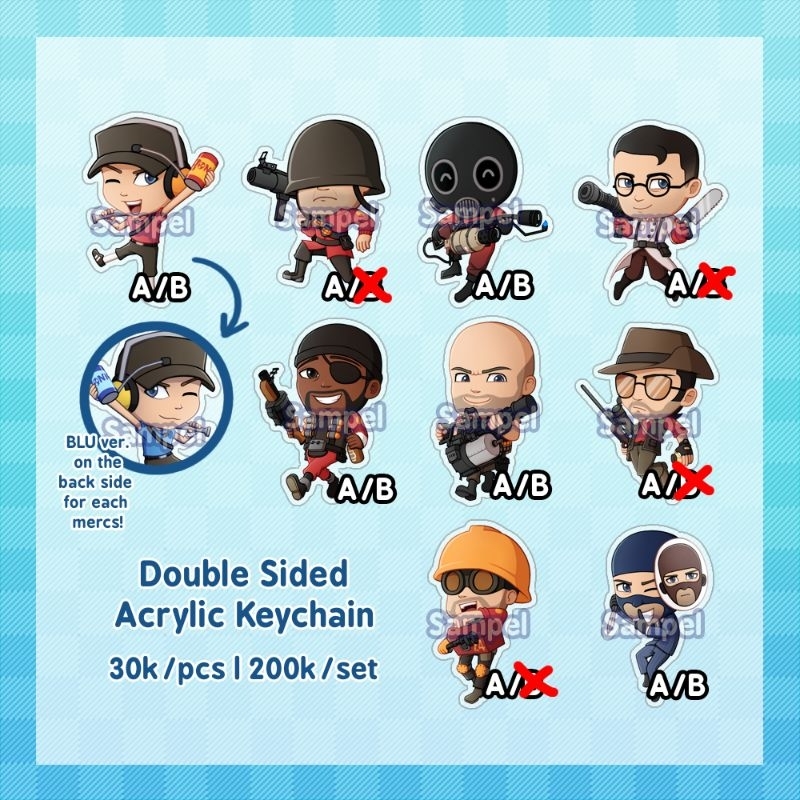 Jual Team Fortress 2 Mercenaries Acrylic Keychains | Shopee Indonesia