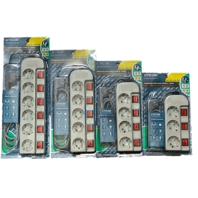 Jual Stop Kontak Uticon 2 3 4 5 6 Lubang 2lb 3lb 4lb 5lb 6lb Multi socket Uticon Saklar switch ...