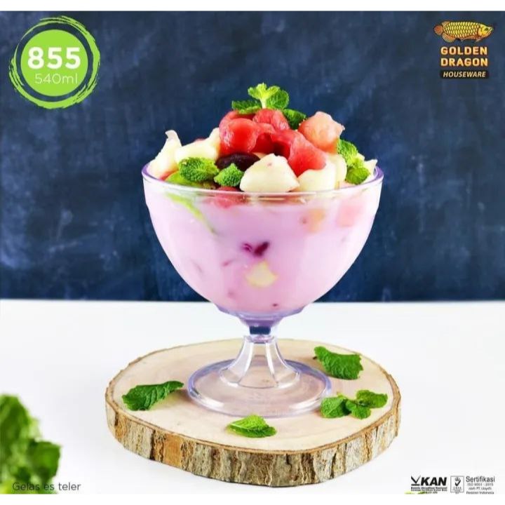 Jual Gelas Melamine Es Teler 855B Putih Bening / Gelas Es Buah Kristal ...