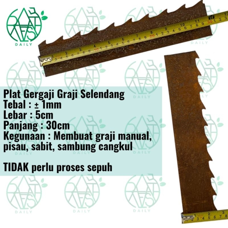 Jual (Lebar 5cm dan 6cm) Plat Gergaji Graji Selendang | Shopee Indonesia