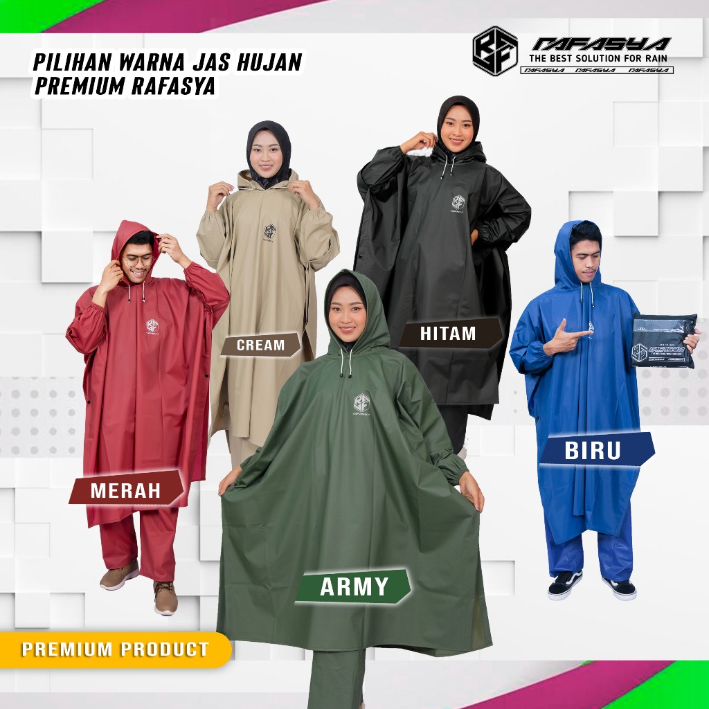 Jual JAS HUJAN PONCO + CELANA Pria Wanita Dewasa Tebal Elastis Premium ...