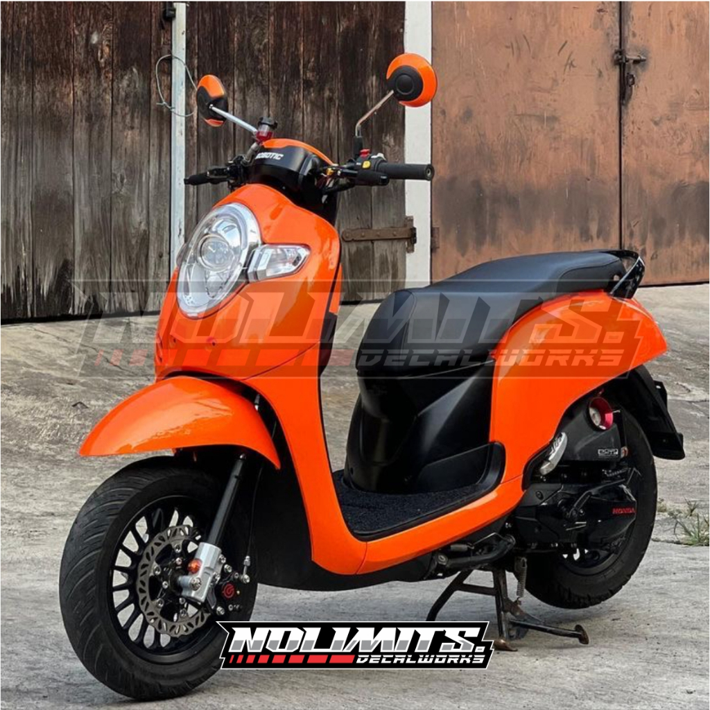 Jual DECAL POLOS ALL NEW HONDA SCOOPY WARNA ORANGE/OREN | Shopee Indonesia