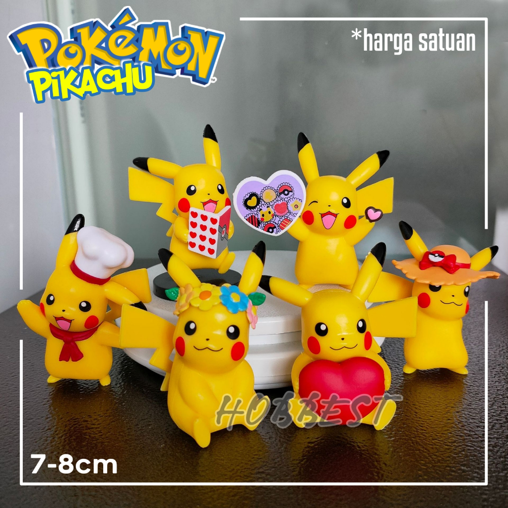 Jual Action Figure POKEMON PIKACHU (harga satuan) - Miniatur Topper Kue ...