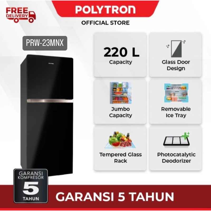 Jual Polytron Belleza JUMBO Kulkas 2 Pintu 220 Liter PRW 23MNX | Kulkas ... Jual Polytron Belleza JUMBO Kulkas 2 Pintu 220 Liter PRW 23MNX | Kulkas ...