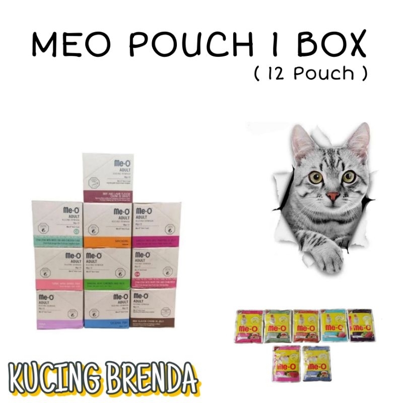 Jual MEO Pouch 80gram 1 box 12 pcs Makanan Basah Kucing Wet Food ...
