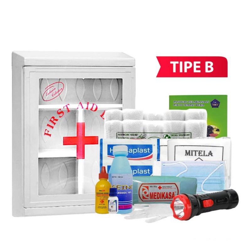 Jual KOTAK P3K TIPE B + LENGKAP DENGAN ISI /KOTAK P3K DINDING MC11 MASPION | Shopee Indonesia