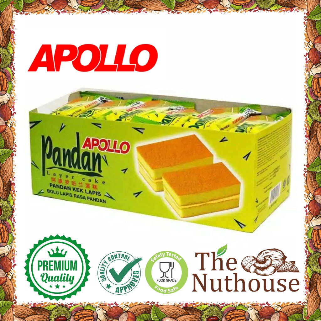 Jual APOLLO Pandan Layer Cake / Bolu Lapis Pandan [24 Biji / Box ...