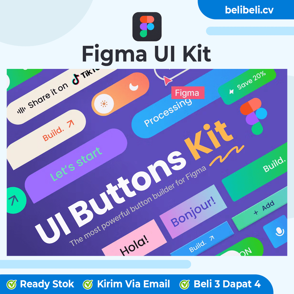Jual UI Buttons Kit - Premium Figma UI Kit | Shopee Indonesia