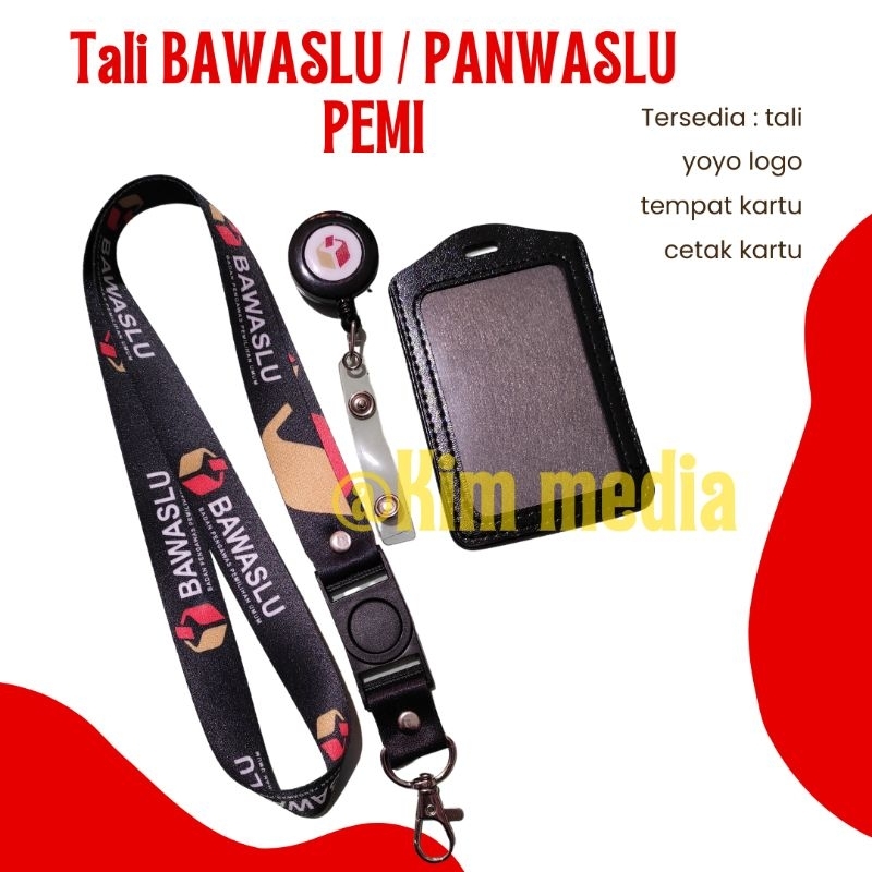 Jual LANYARD BAWASLU PANWASLU PANWASCAM PRINTING TALI IDCARD | Shopee ...