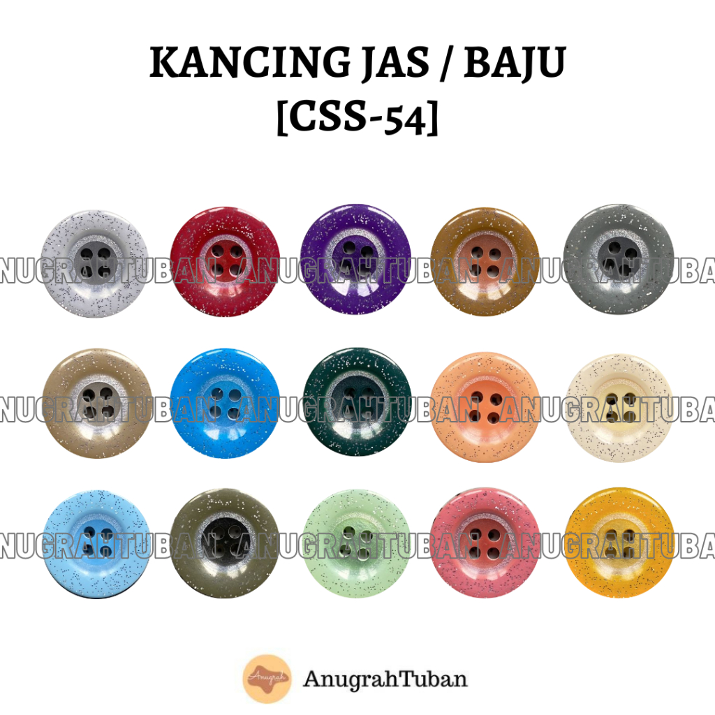 Jual [24L] CSS-54 Kancing Baju/Kemeja/Jas/Celana/Tunik/Hem/Seragam Lubang 4 Warna Warni | Shopee ...