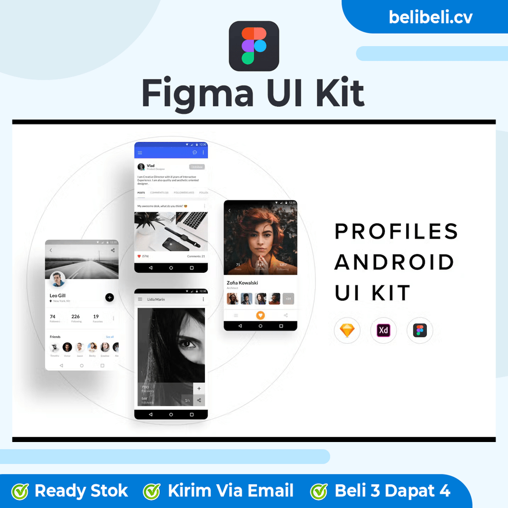 Jual Profiles Android UI Kit - Premium Figma UI Kit | Shopee Indonesia