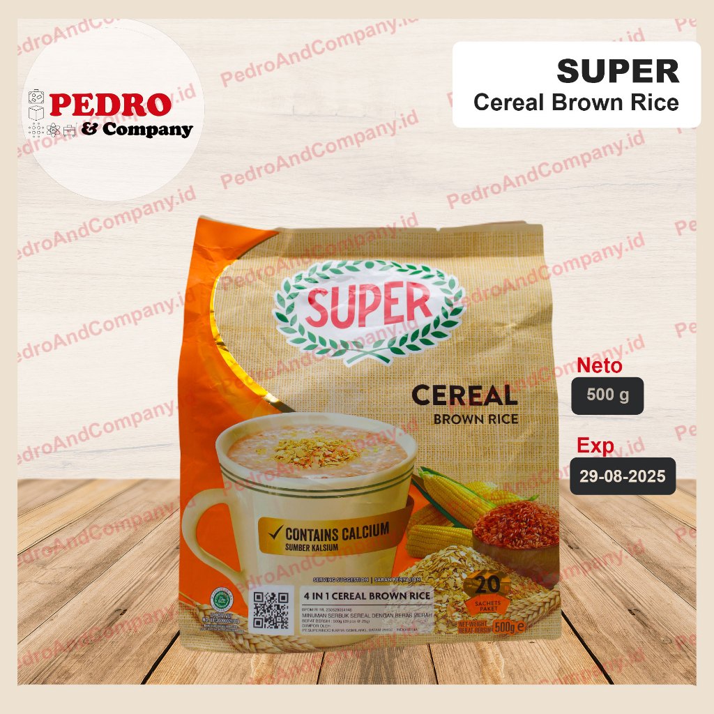 Jual Super cereal brown rice instant sereal 500 gram 20 sachet sarapan ...
