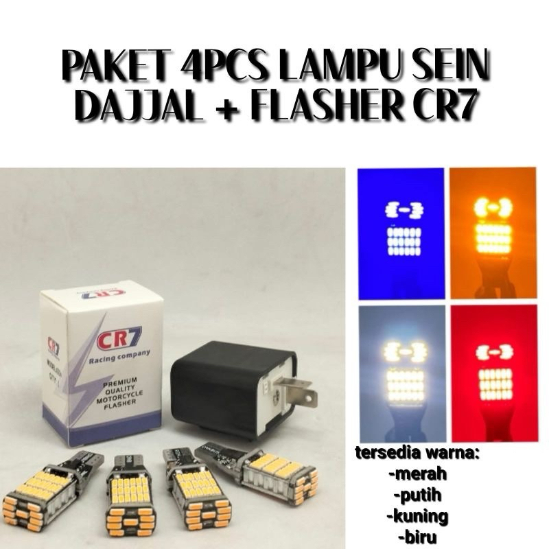 Jual SEN SEIN DAJJAL LED PLUS FLASER CR7 BOHLAM SEN LED UNTUK MOTOR DAN ...