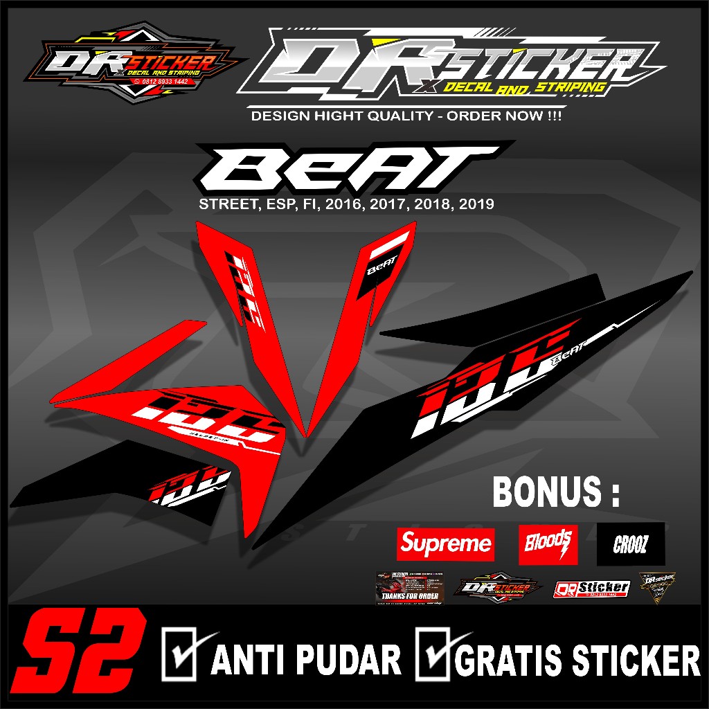Jual Striping Beat Fi New Esp 2016 2017 2018 2019 (S2) Sticker Setiker ...