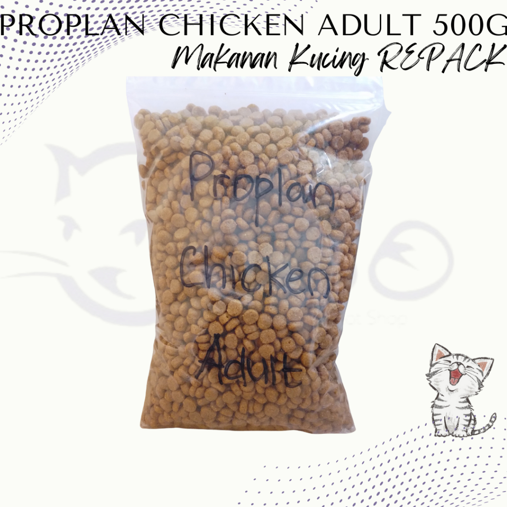 Jual PROPLAN PRO PLAN CHICKEN ADULT DRY FOOD 500GR 500 GRAM MAKANAN ...