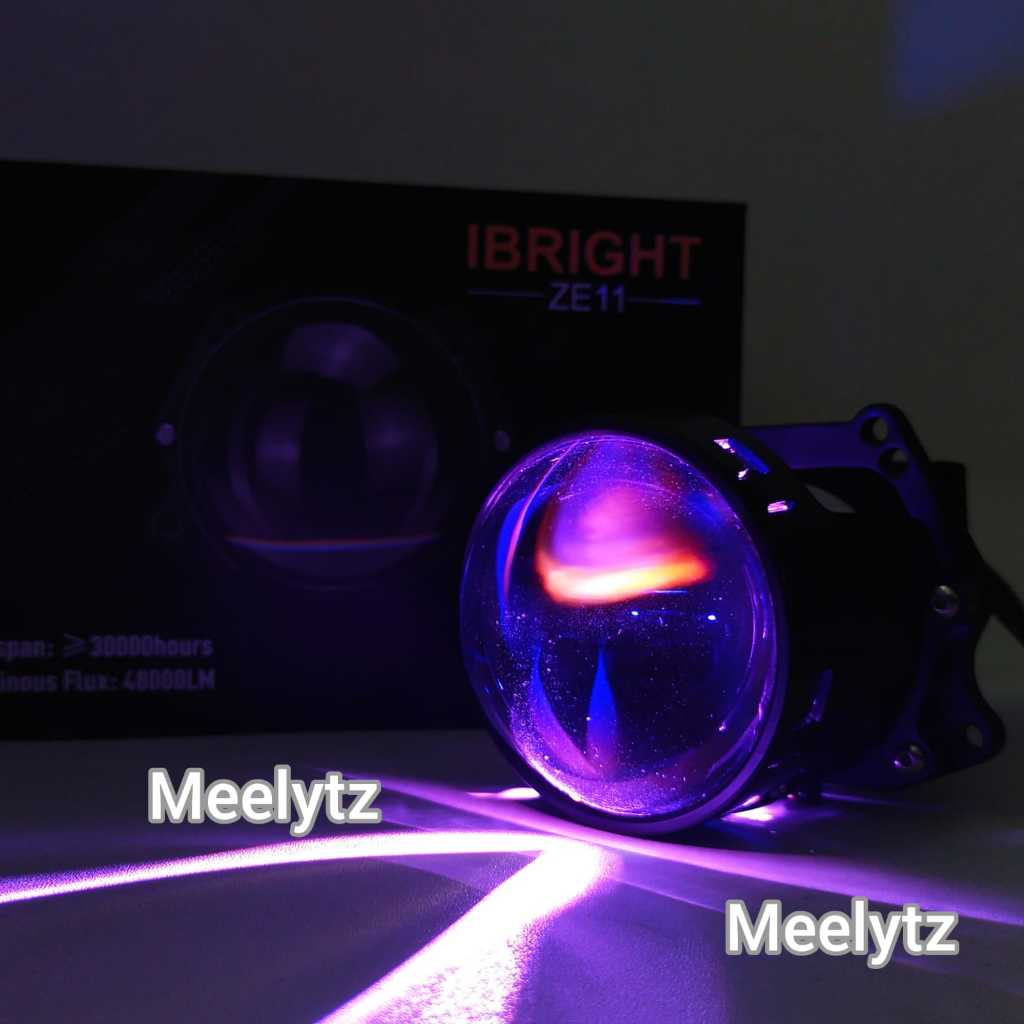 Jual IBRIGHT ZE 11 - Projector Biled 2.5INC Blue Lens Flat Cut Plus ...