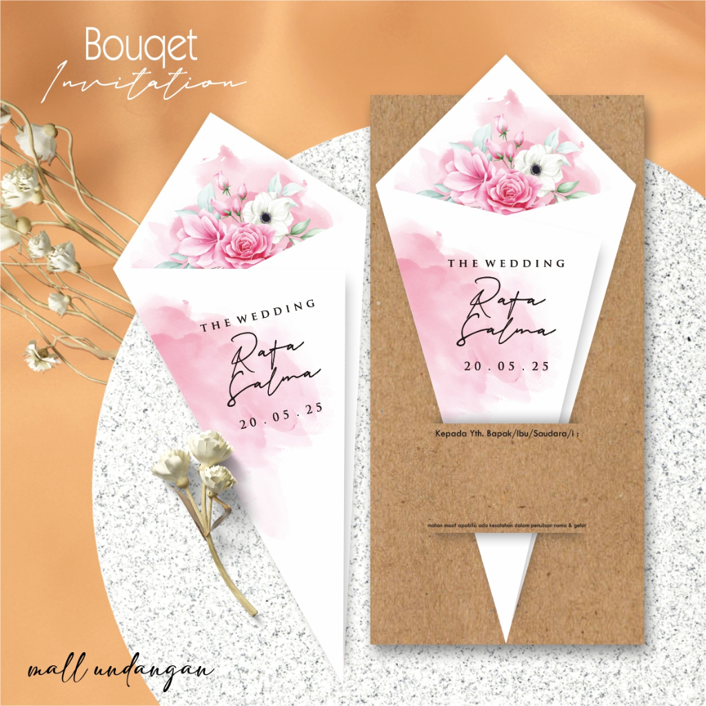 Jual UNDANGAN PERNIKAHAN AESTHETIC UNIK - UNDANGAN WEDDING BOUQET ...