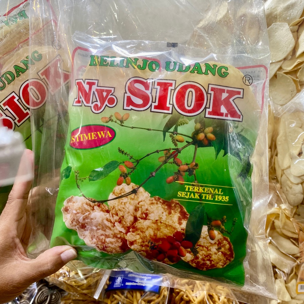 Jual Krupuk Emping Blinjo Mlinjo Udang Ny / Nyonya Siok Manis 200gr ...