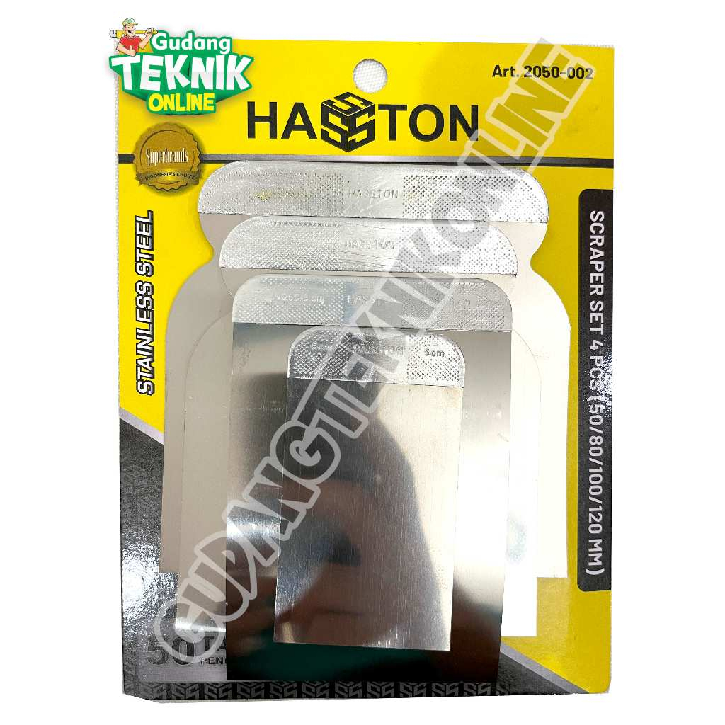 Jual Scrapper Sekrap Sekrab Cat Dempul SET 4pcs 2050-002 HASSTON ...