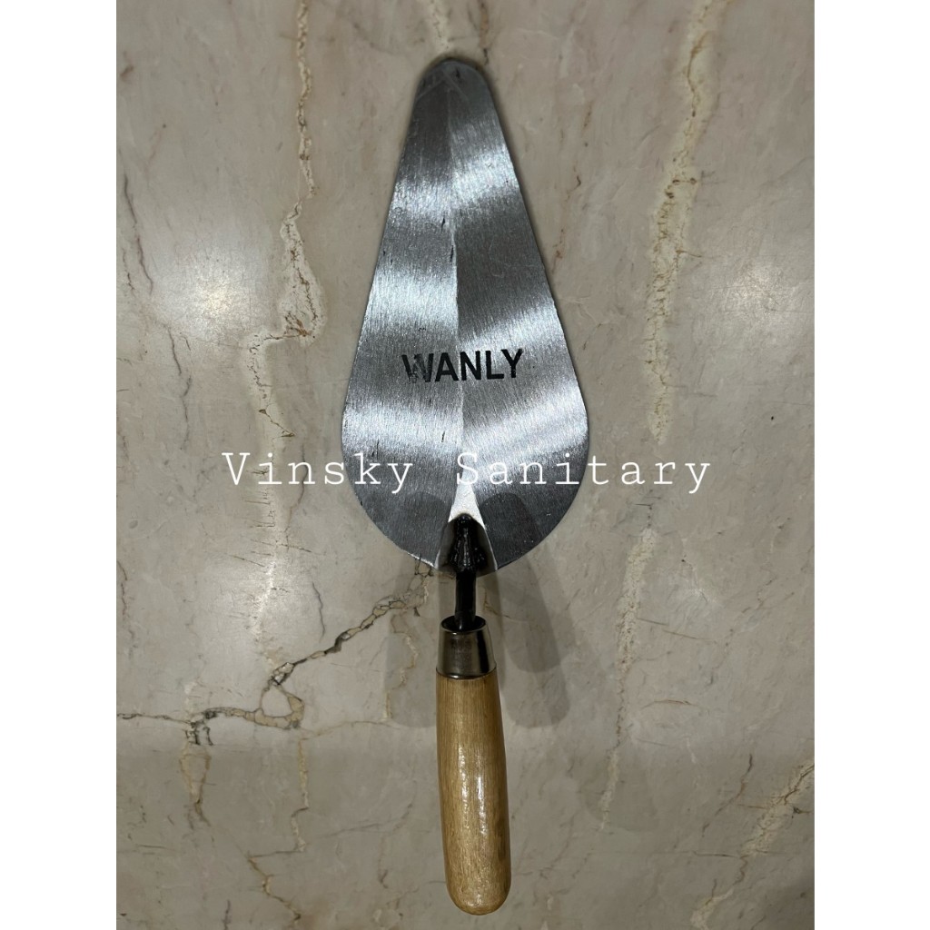Jual Sendok semen lancip Wanly 7" inch gagang kayu | Shopee Indonesia