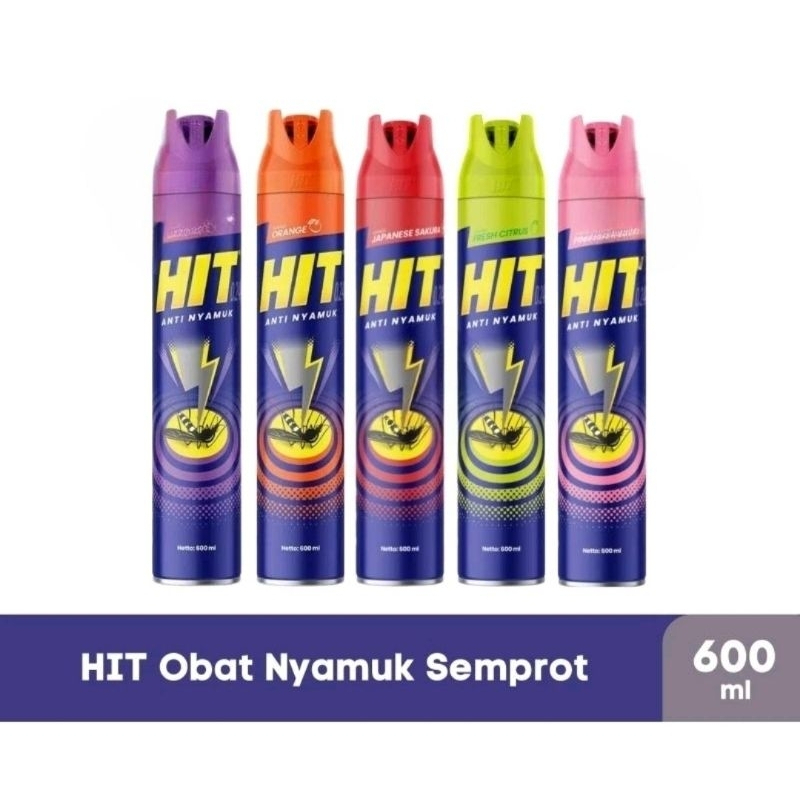 Jual HIT AEROSOL 600ML SPRAY ANTI NYAMUK DAN KECOA SERANGGA | Shopee ...