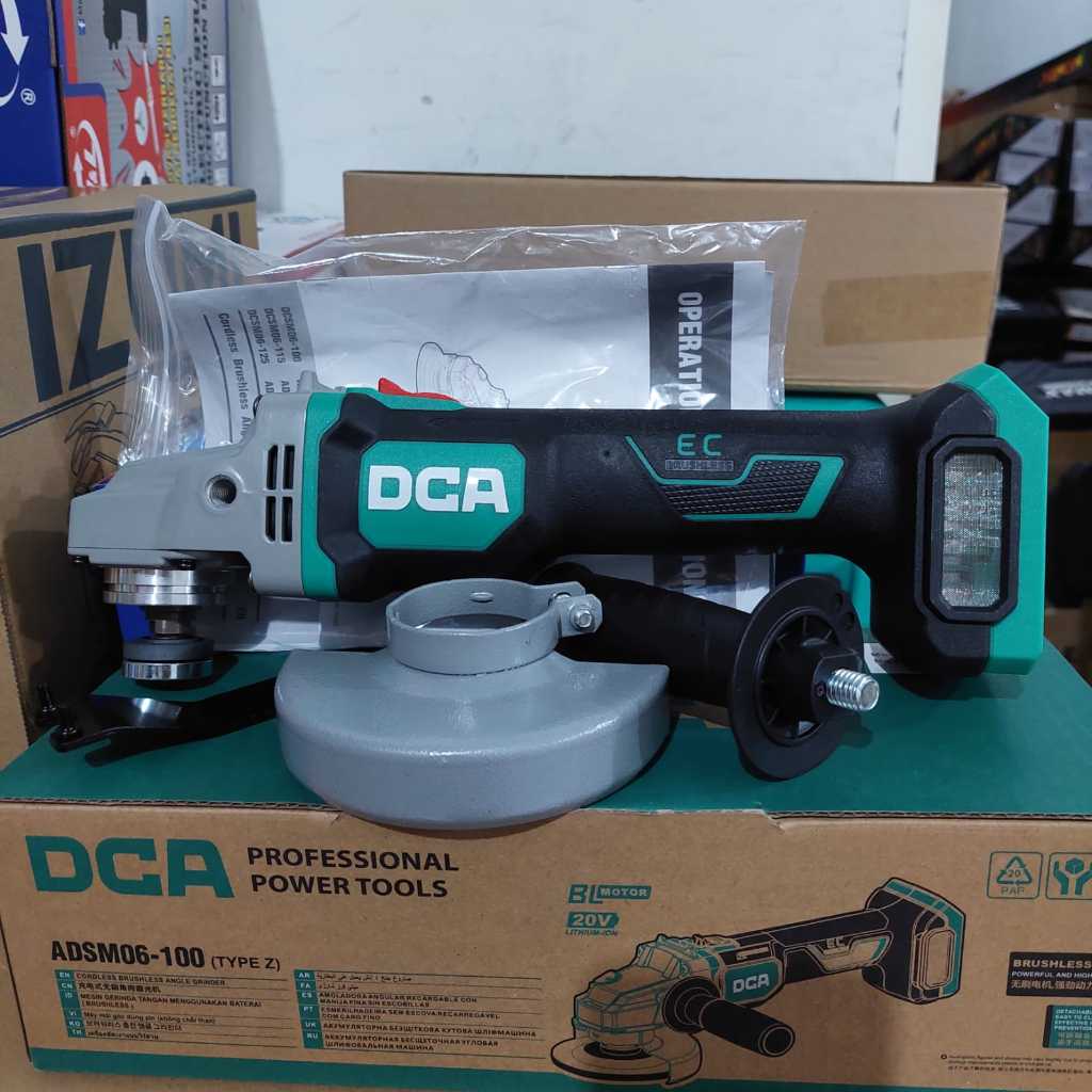Jual DCA ADSM06-100Z CORDLESS BRUSHLESS ANGLE GRINDER 20V UNIT ONLY | Shopee Indonesia