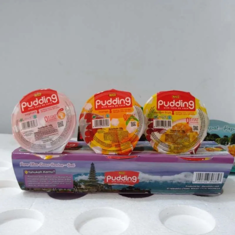Jual Inaco Pudding Nata De Coco Cup Puree Rasa 120G 1 Pack Isi 3 Cup ...