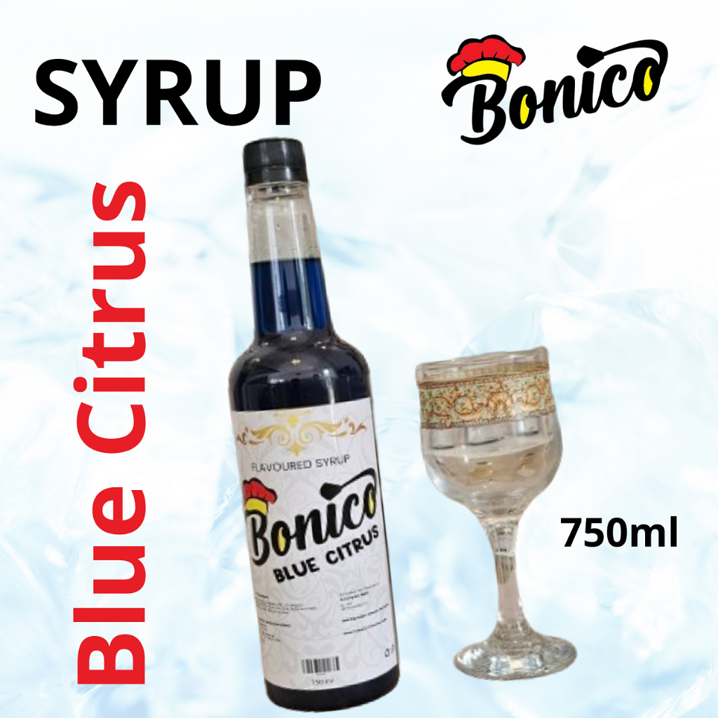 Jual BLUE CITRUS BONICO Premium Flavored Drink Syrups 750ml liquid ...