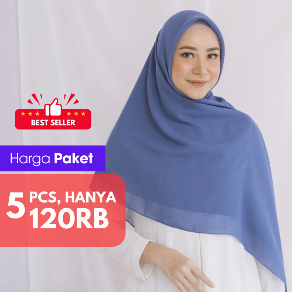 Jual HIJAB SEGIEMPAT SYAR'I JUMBO PREMIUM Ukuran 130x130cm Bahan ...